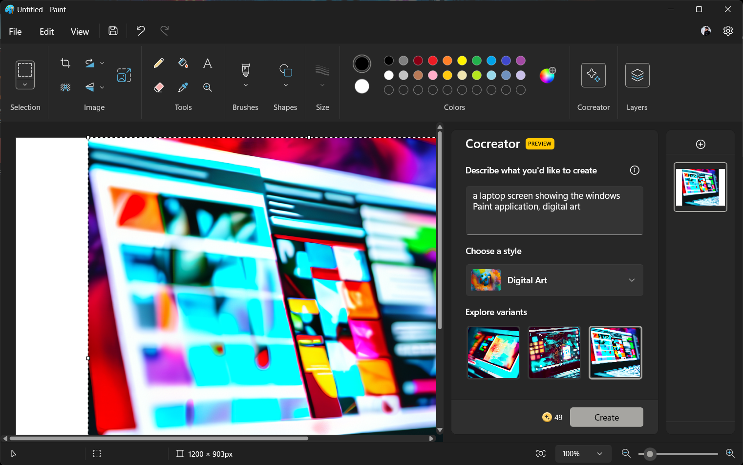 Microsoft Paint adds new A.I. Cocreator to the mix - ThatSoftwareDude.com